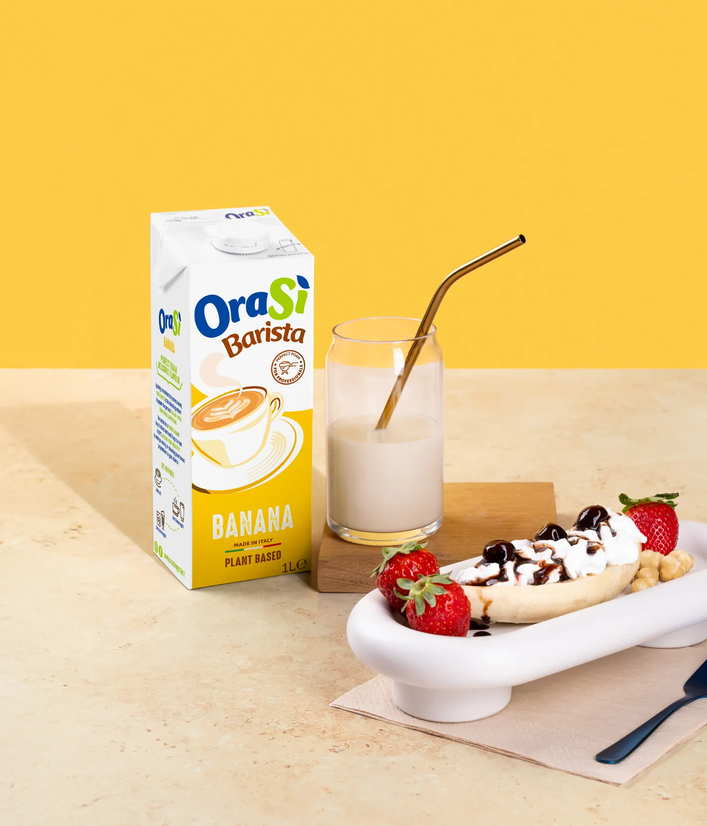 Barista Banana Drink, Perfect for Latte Art - OraSì Plant-Based